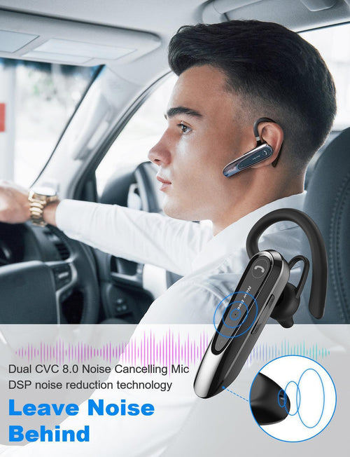 Wireless Bluetooth Headset with Mute Key Noise Cancelling Earpiece New ...