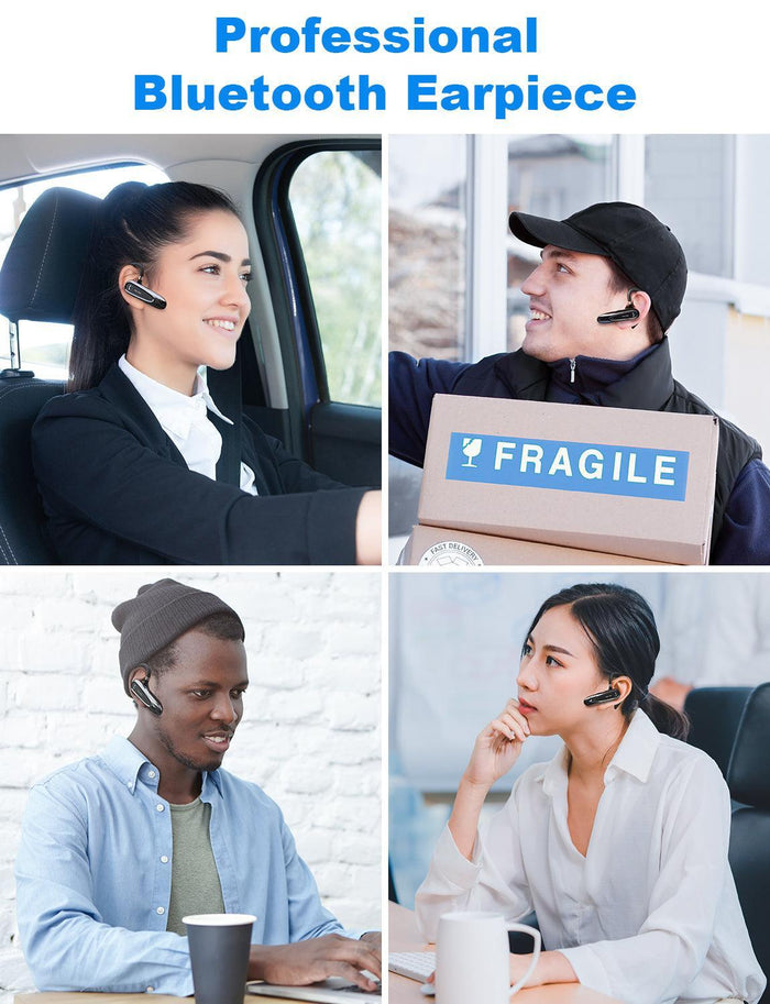 Wireless Bluetooth Headset with Mute Key Noise Cancelling Earpiece New ...